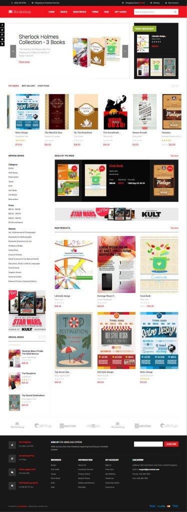 JM Bookshop Magento Bookstore Theme for Authors & Writers