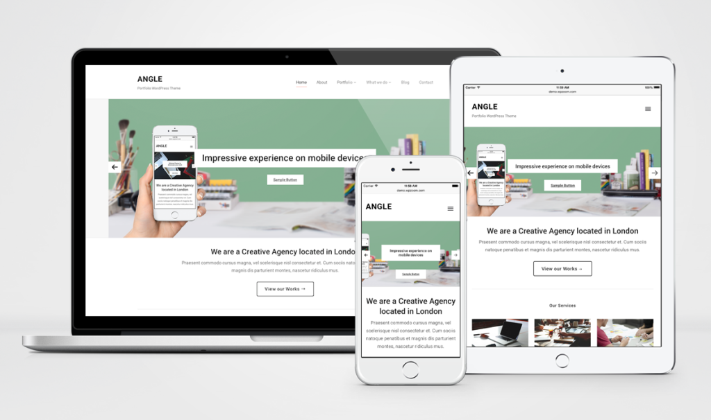 Angle WordPress Theme for Minimal Portfolio Design
