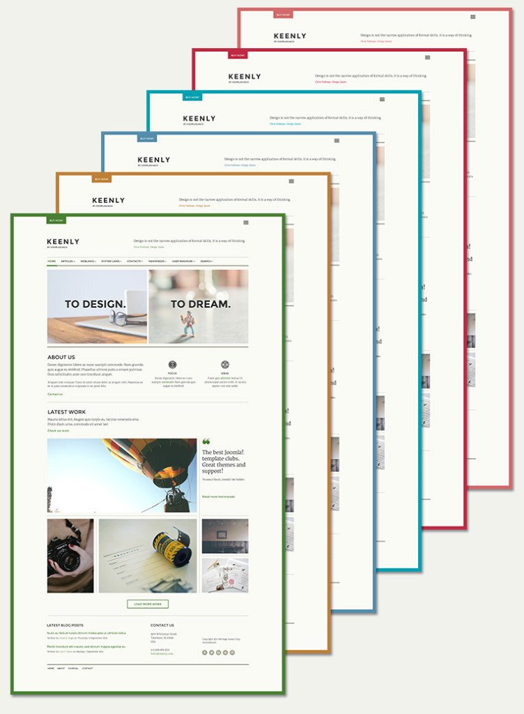 Keenly Joomla Template for Intense & Distinctive Websites