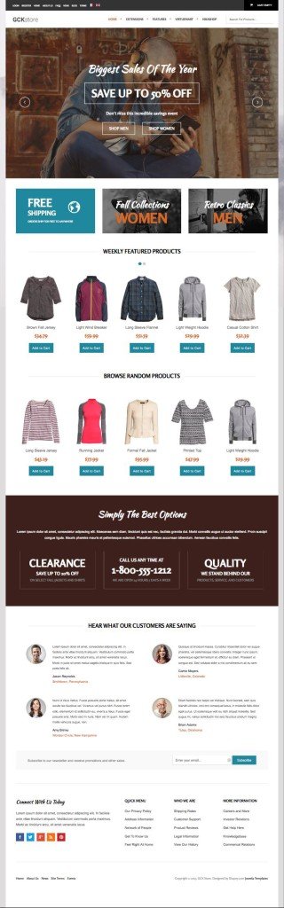 GCK Store Joomla eCommerce Template (VirtueMart & Hikashop)