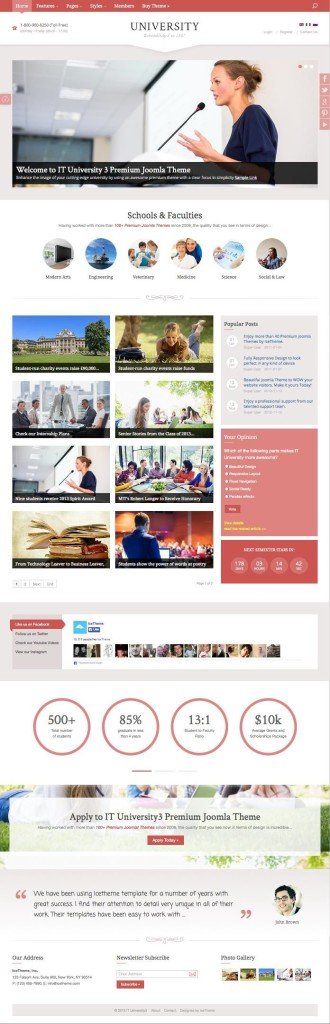 IT University 3 Joomla Template for School, Institution & Academe