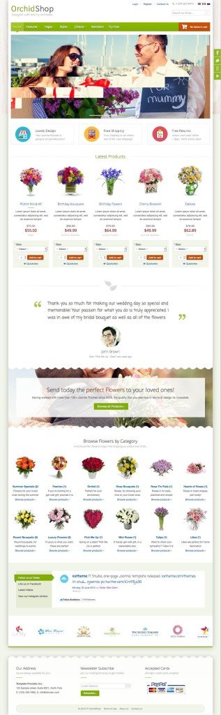 IT OrchidShop Joomla Flower Bouquet Shop Template