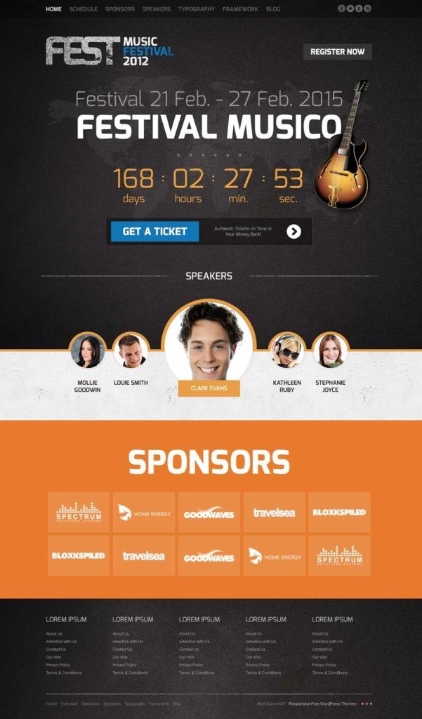 Fest Joomla Template To Promote Music Events & Conferences