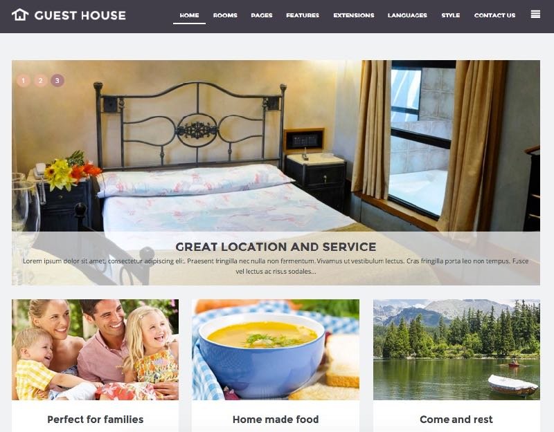 JM Guest House Joomla Template for Hostel & Accommodation