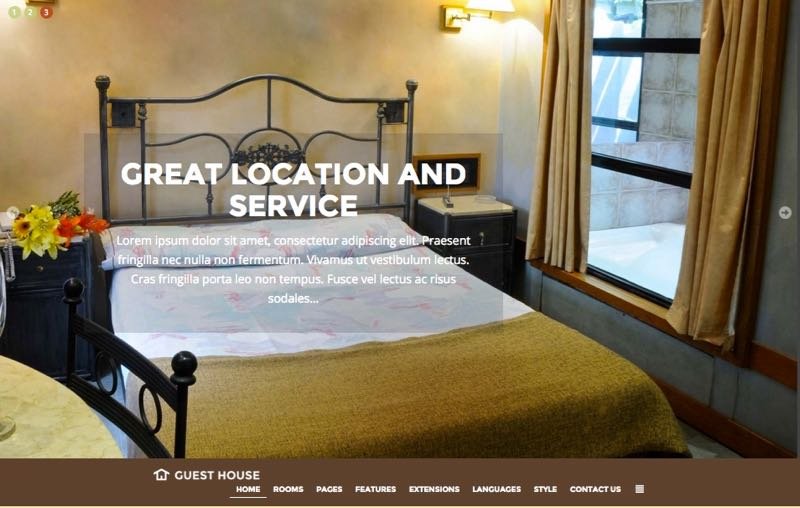JM Guest House Joomla Template for Hostel & Accommodation