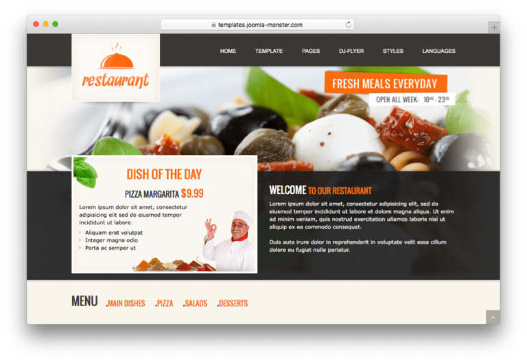 20 Best Restaurant Joomla Templates for Food Ordering System 2017